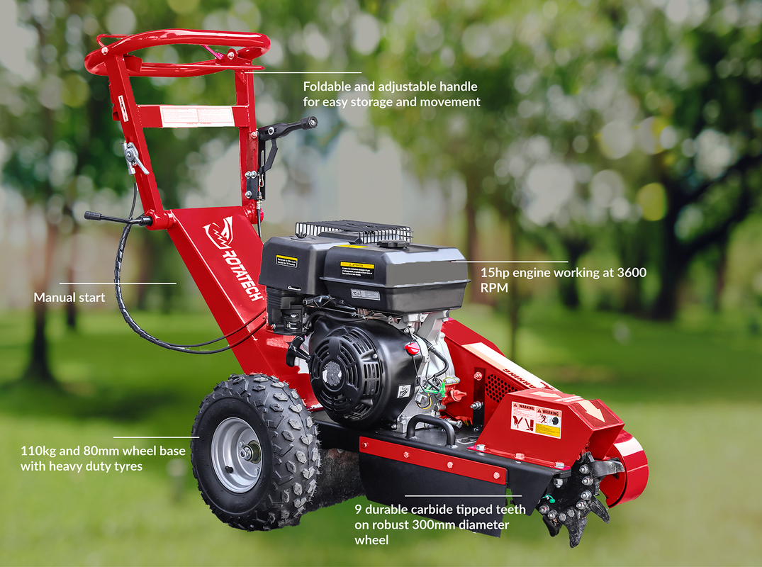 Rotatech SG 15 Stump Grinder - Heavy-Duty Stump Removal